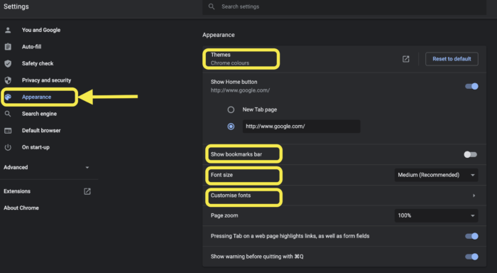 Personalize Google Chrome | TechZone